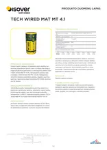 TECH Wired Mat MT 4.1 -Nedegus mineralinės vatos demblys