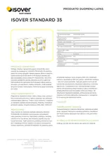 ISOVER STANDARD 35 -Mineralinės vatos plokštė be padengimo